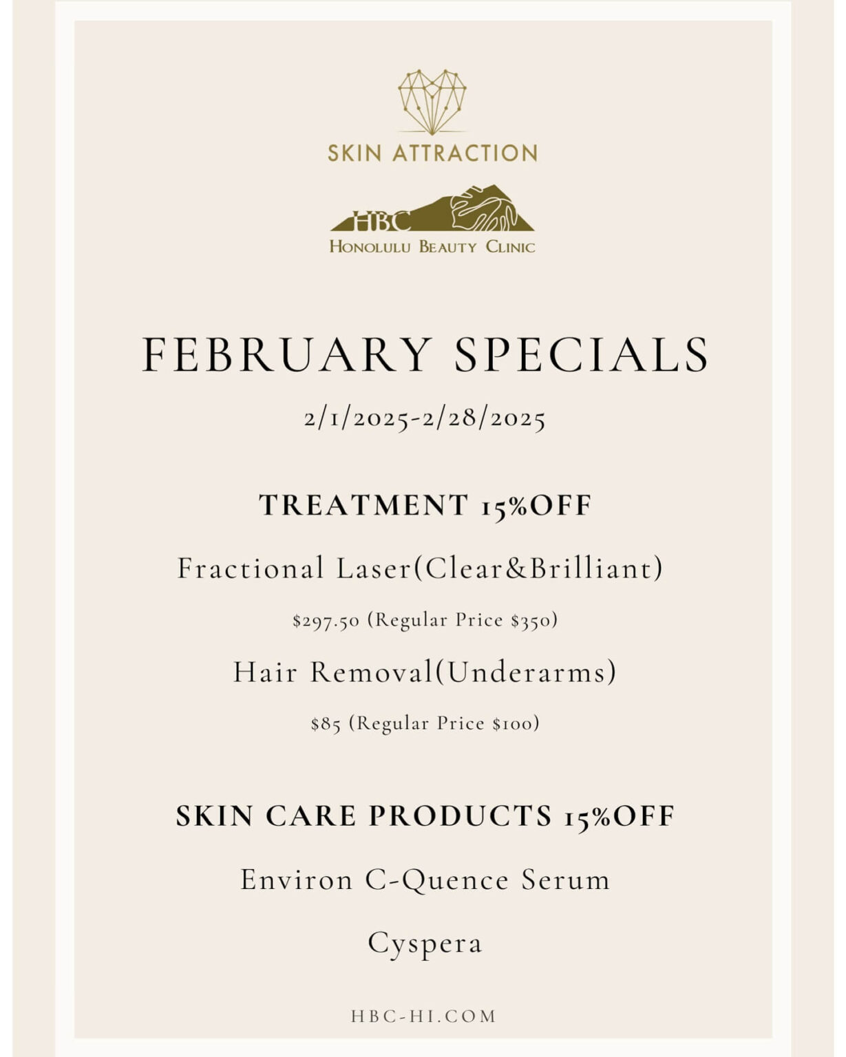 February Special Offers | Honolulu Beauty Clinic